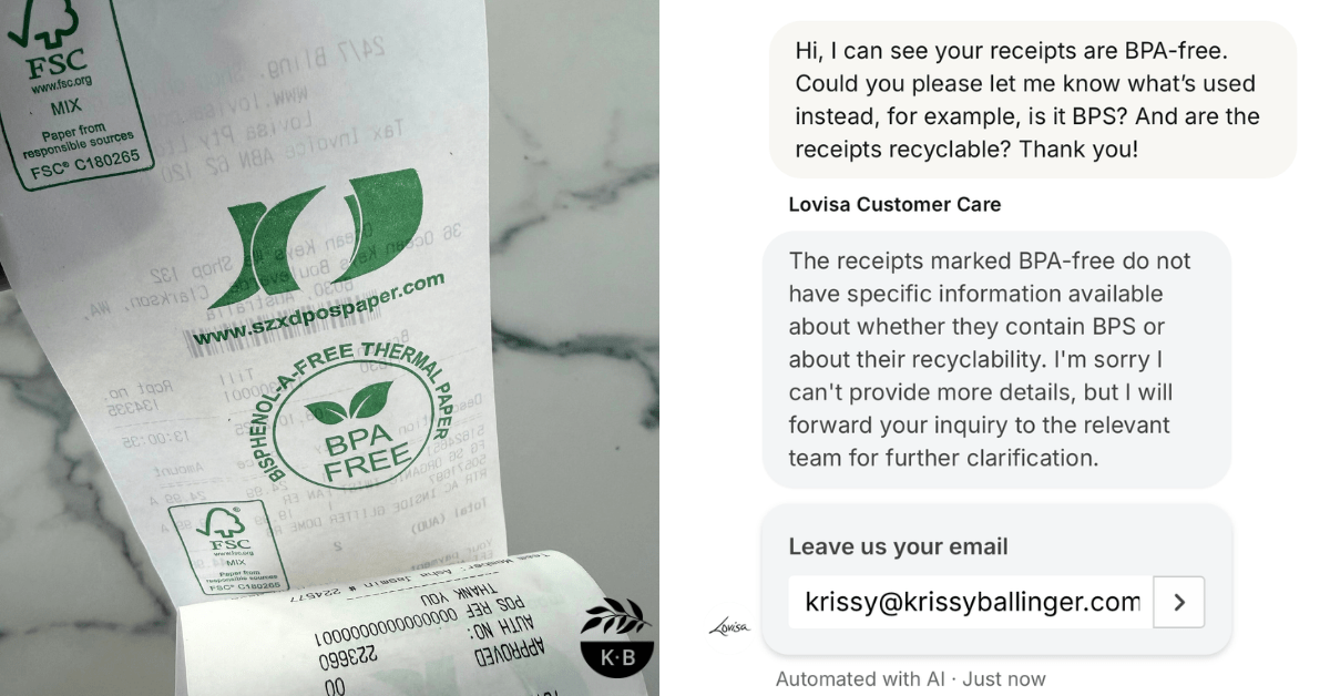 What on earth is BPA doing in your receipts? | Krissy Ballinger ...